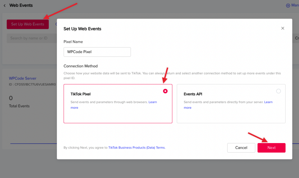 How to find your TikTok Pixel ID and Events API Access Token - WPCode