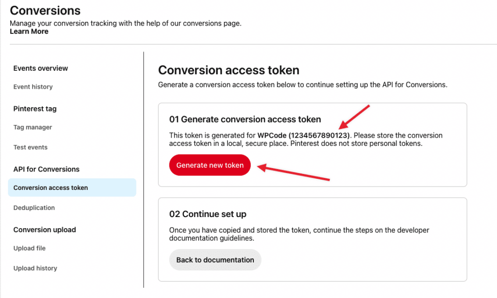 How to find your Pinterest Tag ID and Conversion Access Token - WPCode