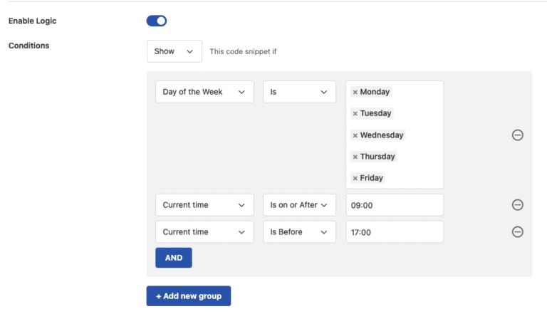How to create advanced scheduling rules - WPCode