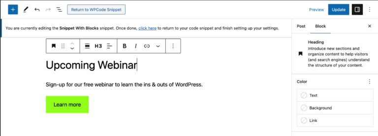 Introducing Custom Block Snippets – WordPress Customization Made Easy