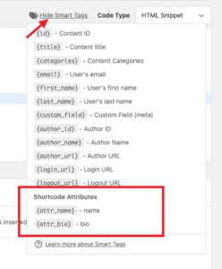 Using Shortcode Attributes - WPCode