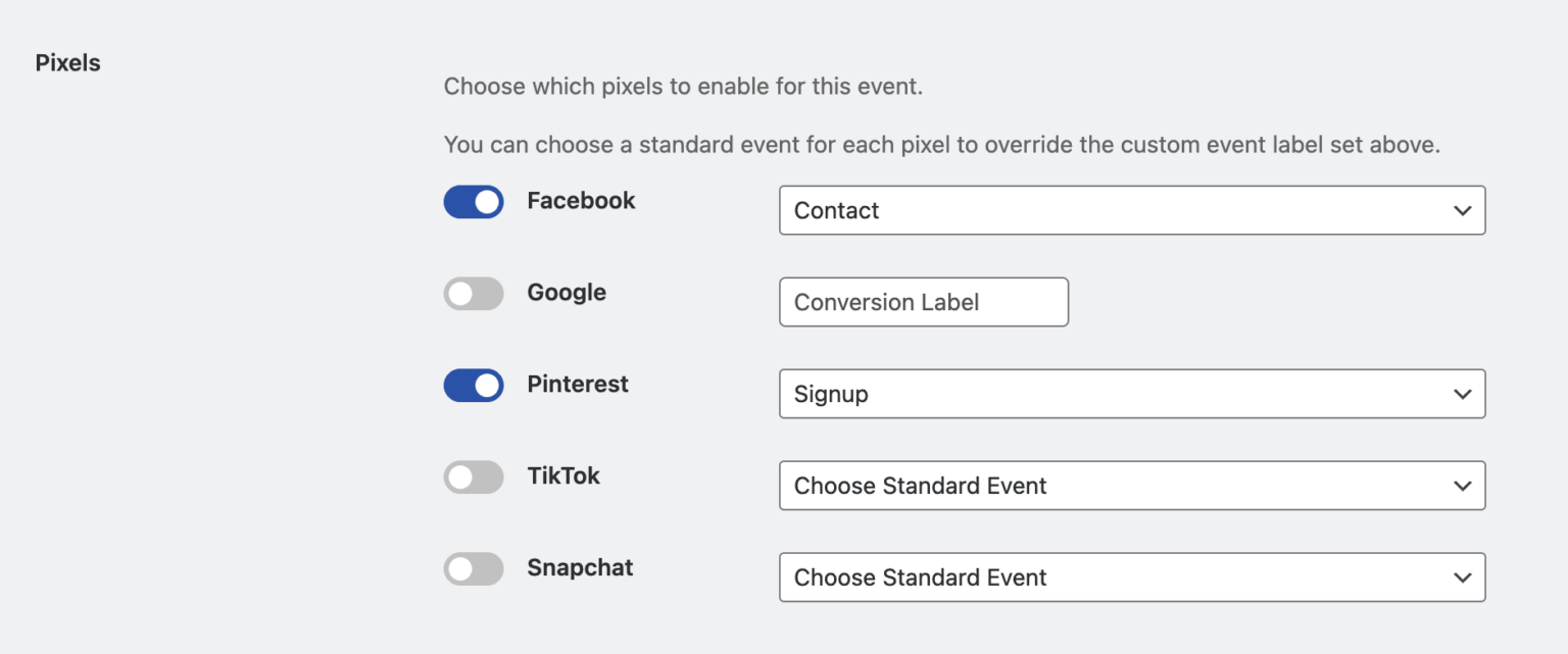 How To Use the Conversion Pixels Custom Click Tracking - WPCode