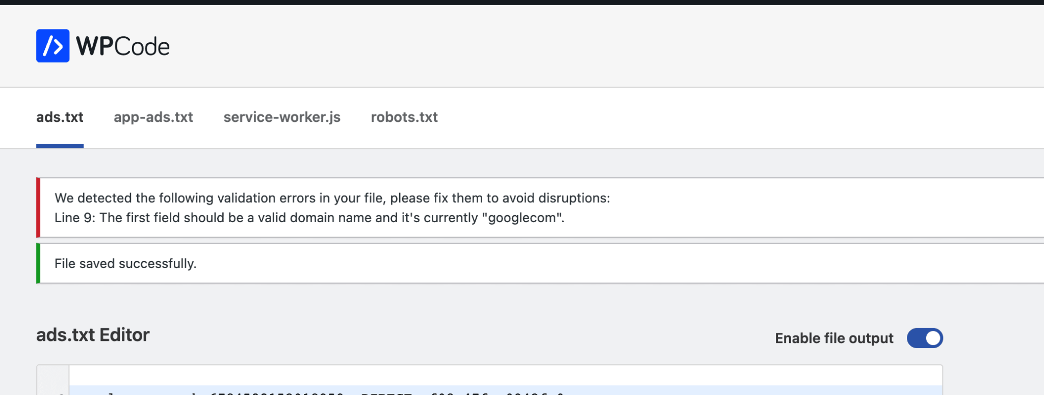 File Editor - WPCode