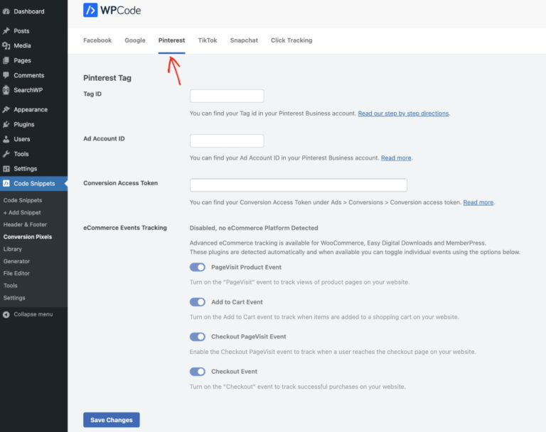 How To Add A Pinterest Tag To WordPress (For Free)