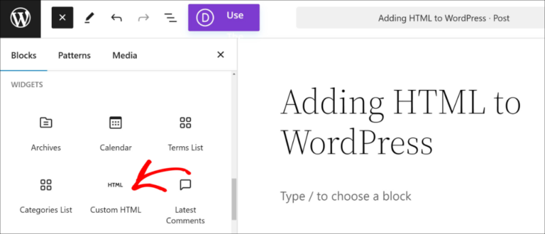 How To Add Custom Html Code To Wordpress Site 2 Easy Ways